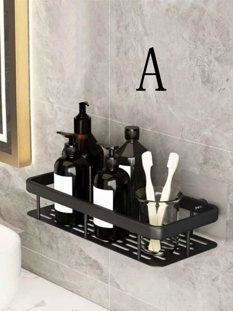 1pc Shower Caddy Shelf, Bathroom Shower Rack, Stainless Steel Suction ...