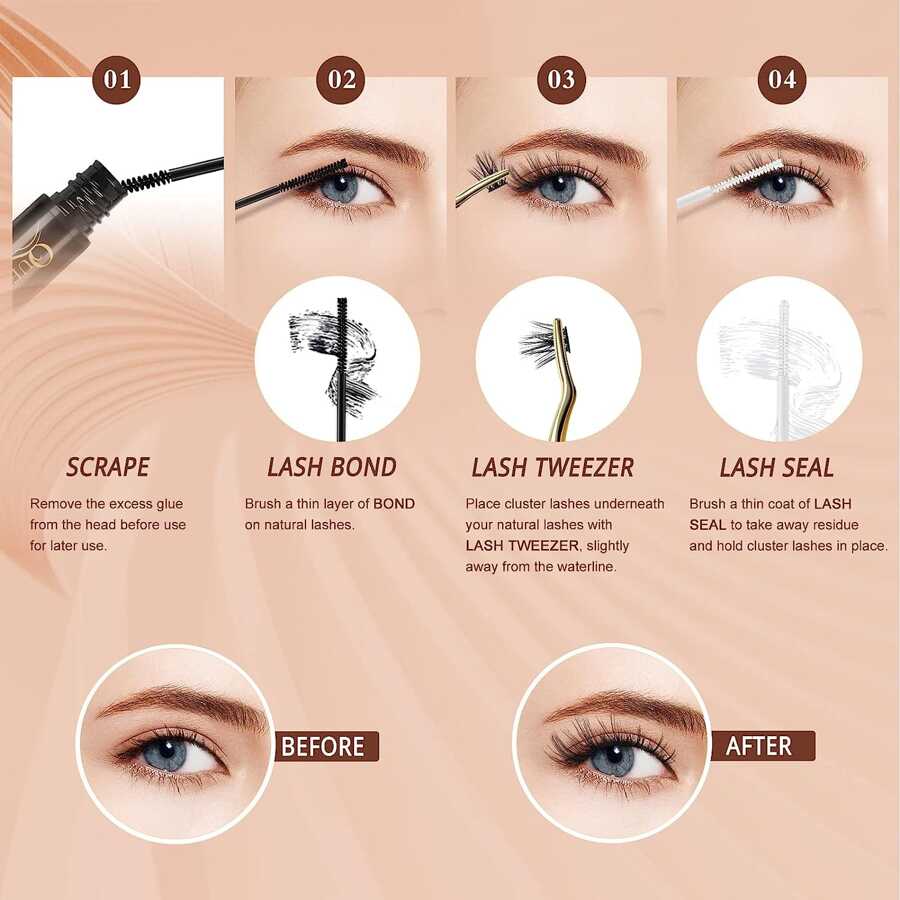 مجموعات رموش Azenlolash مكونة من 120 قطعة من الرموش العنقودية الفردية Diy وصلة رموش 10 16 مم
