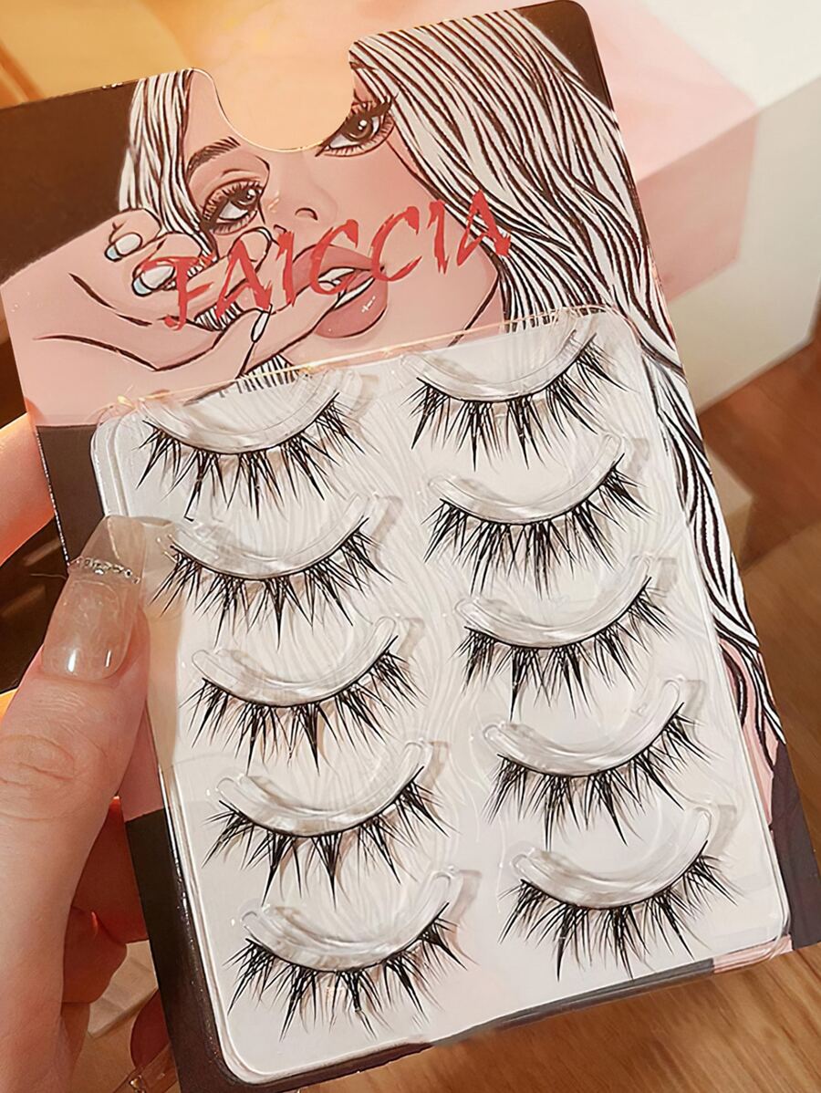 5 Pairs/set 9-12mm Natural-looking Full Strip False Eyelashes, With ...