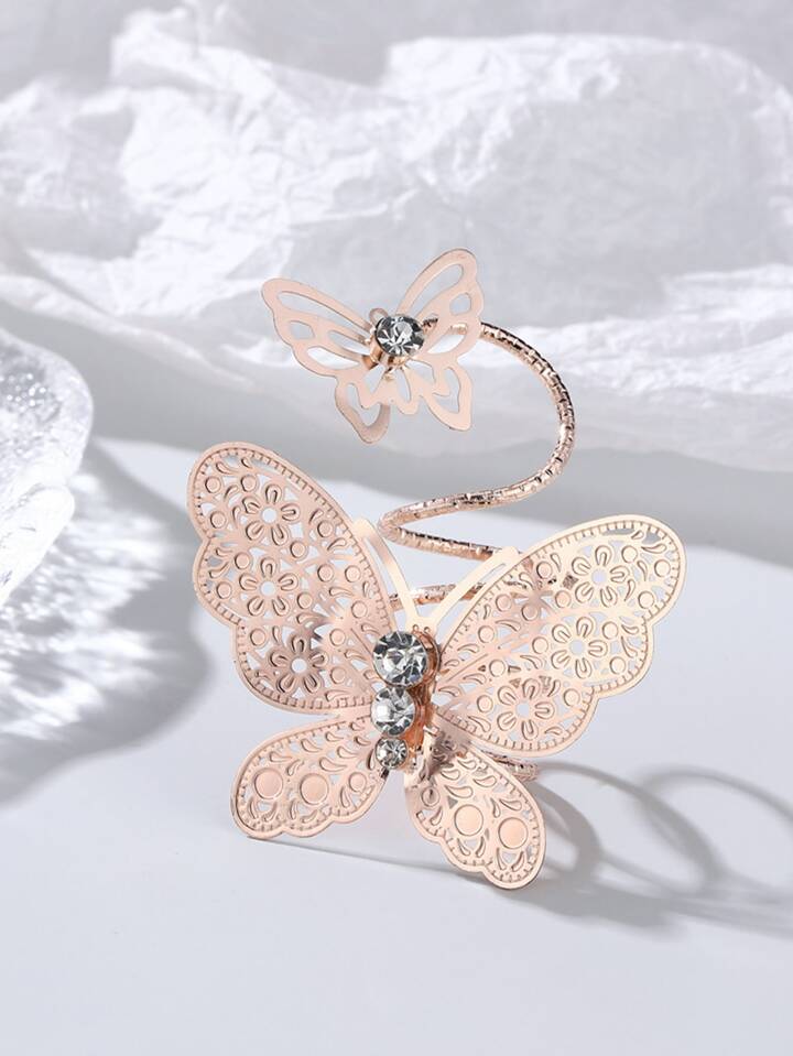 Butterfly couple ring shein store