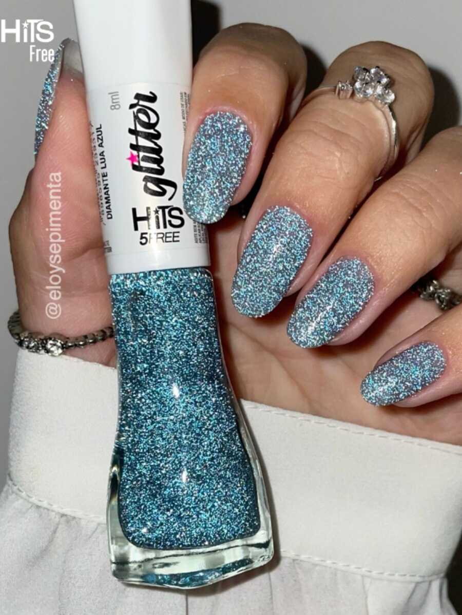 Esmalte Hits Glitter Refletivo Diamante Lua Azul | SHEIN Brasil