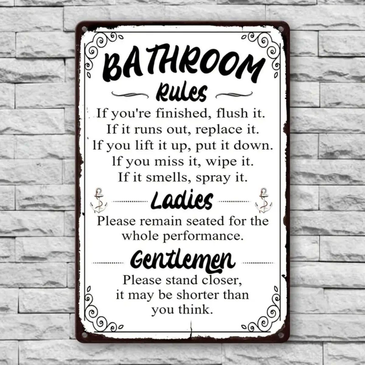 Room Rules Signs Dorm Wall Accessories Cool Things For Teens Funny ...