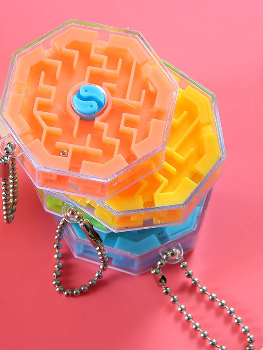 1pc 10-sided 3d Bead Maze Balance Cube Puzzle Toy For Children's Brain ...