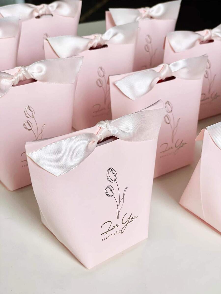 10pcs Tulips Flower Candy Box Gift Cardboard Boxes Gift Packing Box ...