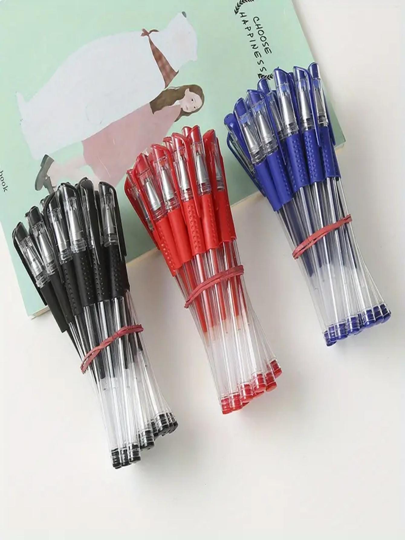 10pcs Assorted Color Transparent Minimalist Ballpoint Pen | SHEIN USA