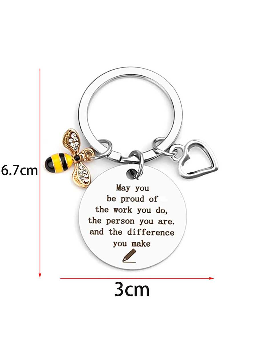 Inspirational Bee Keychain for Women and Men - Perfect Graduation ...