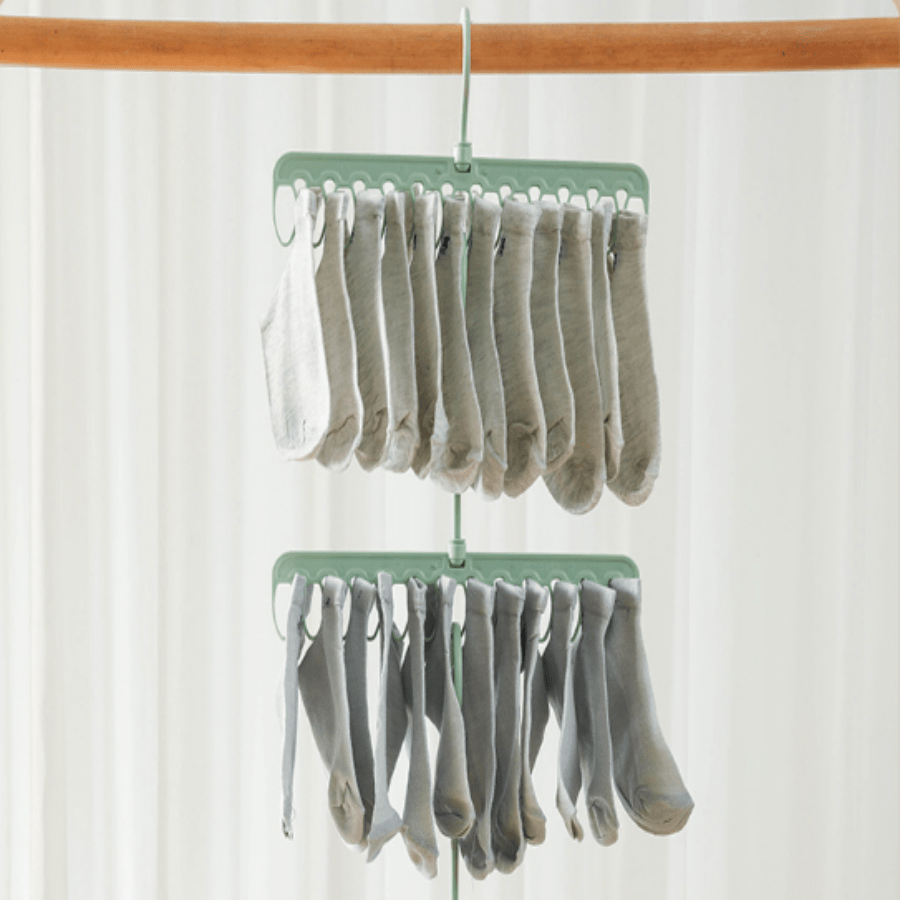 12 Clips Socks And Underwear Hanger With Multiple Layers For Drying ...
