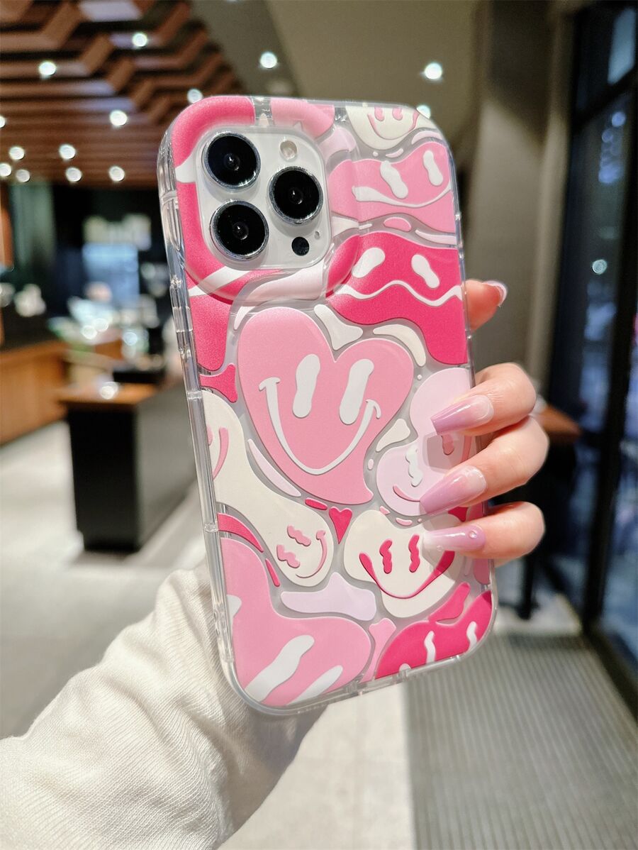 Valentines Pink Tpu Minimalist Style New Phone Case Compatible With IPhone 15/15Pro/15Plus ...