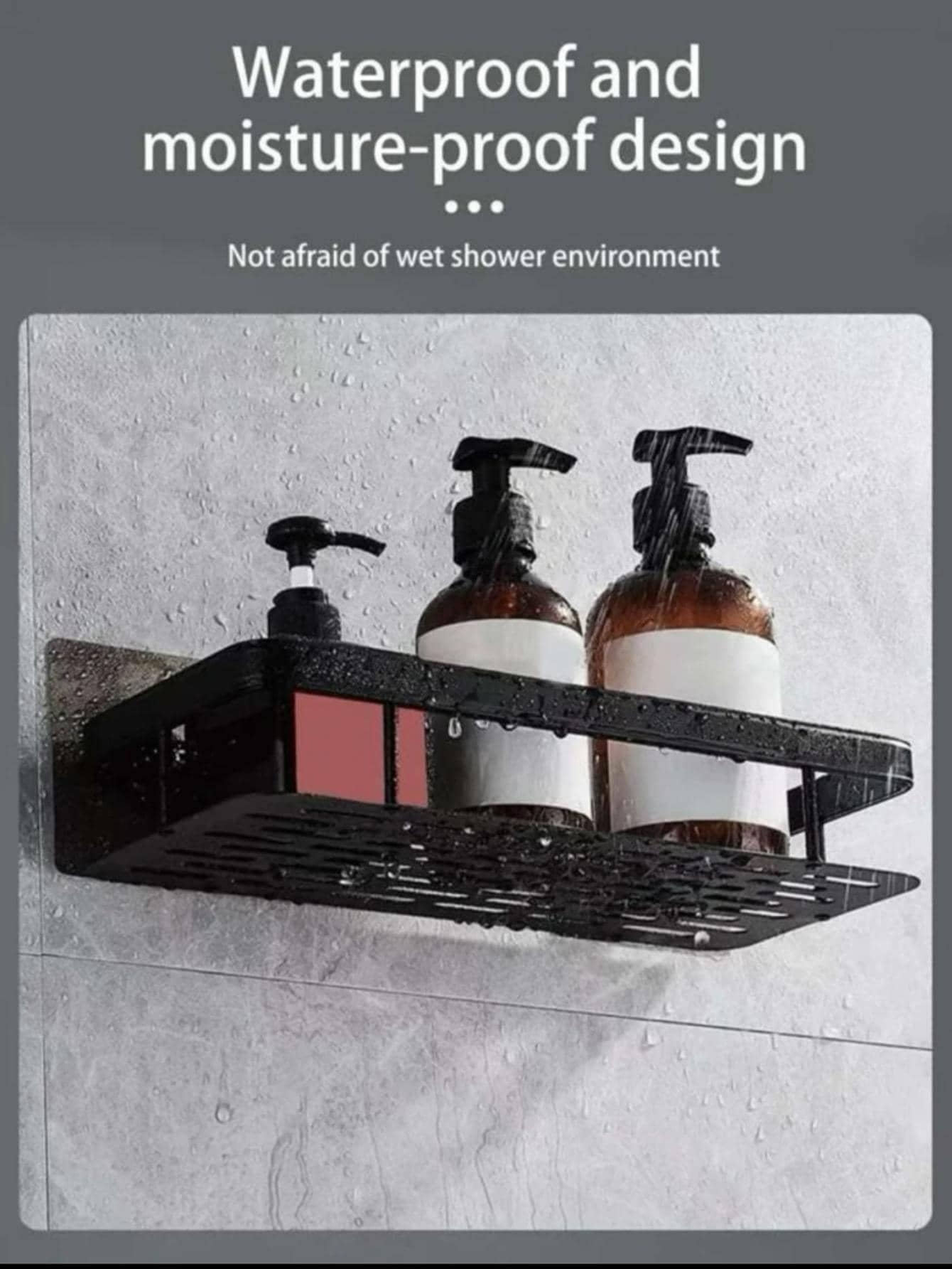 1pc Shower Caddy Shelf, Bathroom Shower Rack, Stainless Steel Suction ...