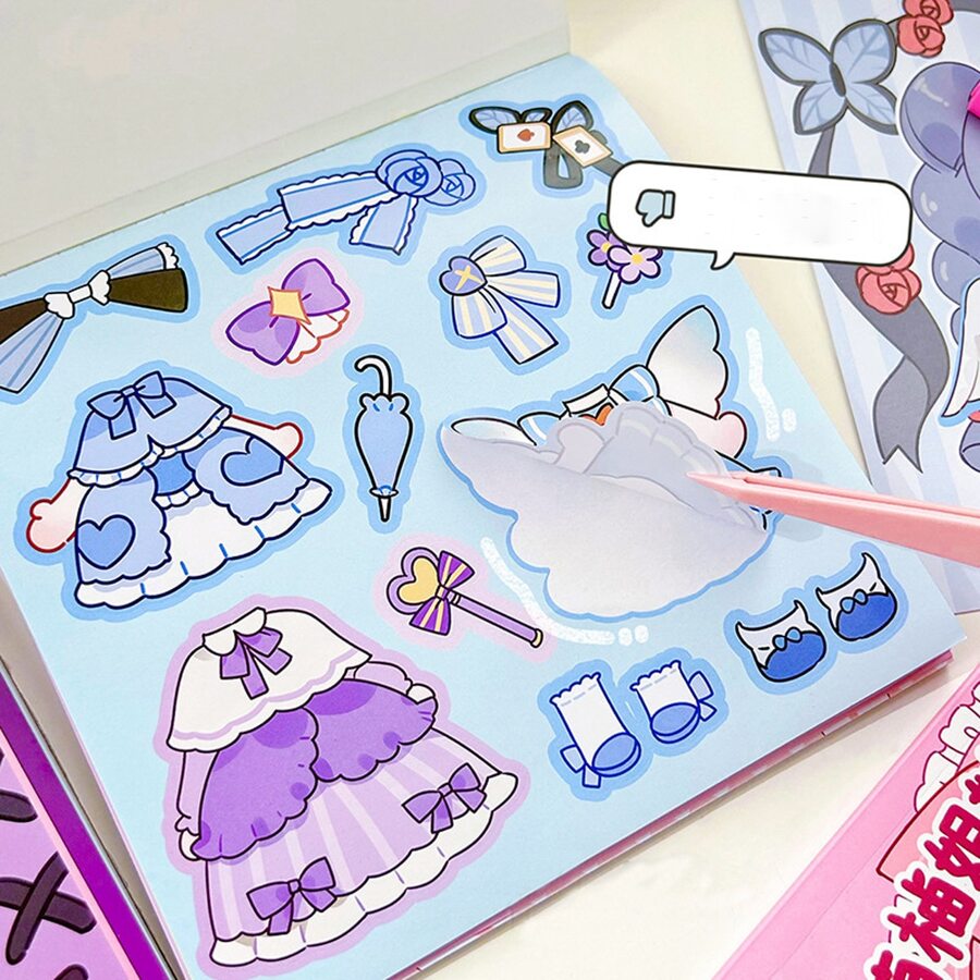1set Cartoon Character Dress-up Sticker Book | SHEIN USA