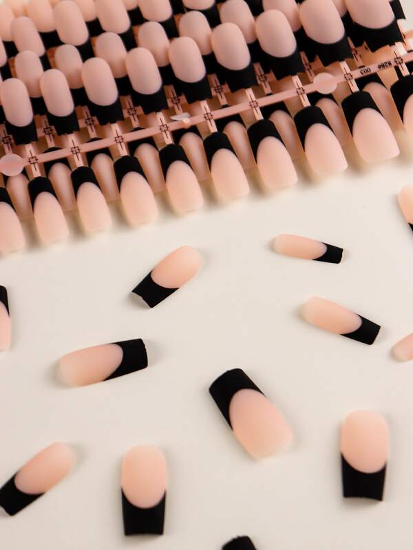 120pcs 5Sets French Fake Nails Art Kit Press on Nails Manicure Glossy ...