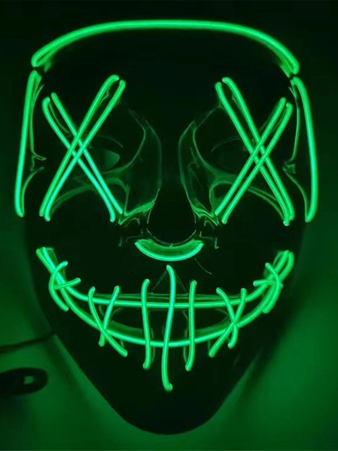 1 Pc Neon Led Purge Mask Masque Masquerade Party Masks Light Grow In ...