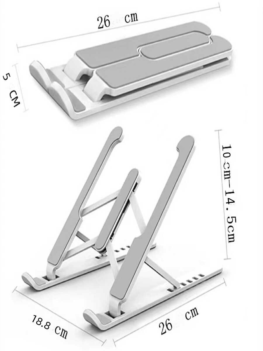1pc Pink Plastic Adjustable Laptop/Tablet Stand, Foldable And Portable ...