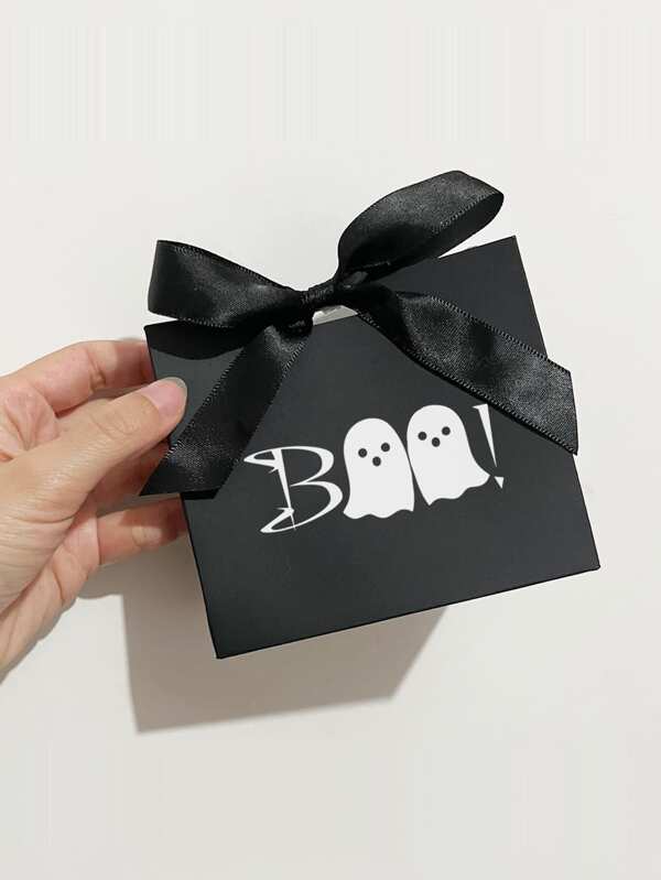 10pcs Mini Cute Halloween Candy Box with a Spooky Boo and Ghost Design ...