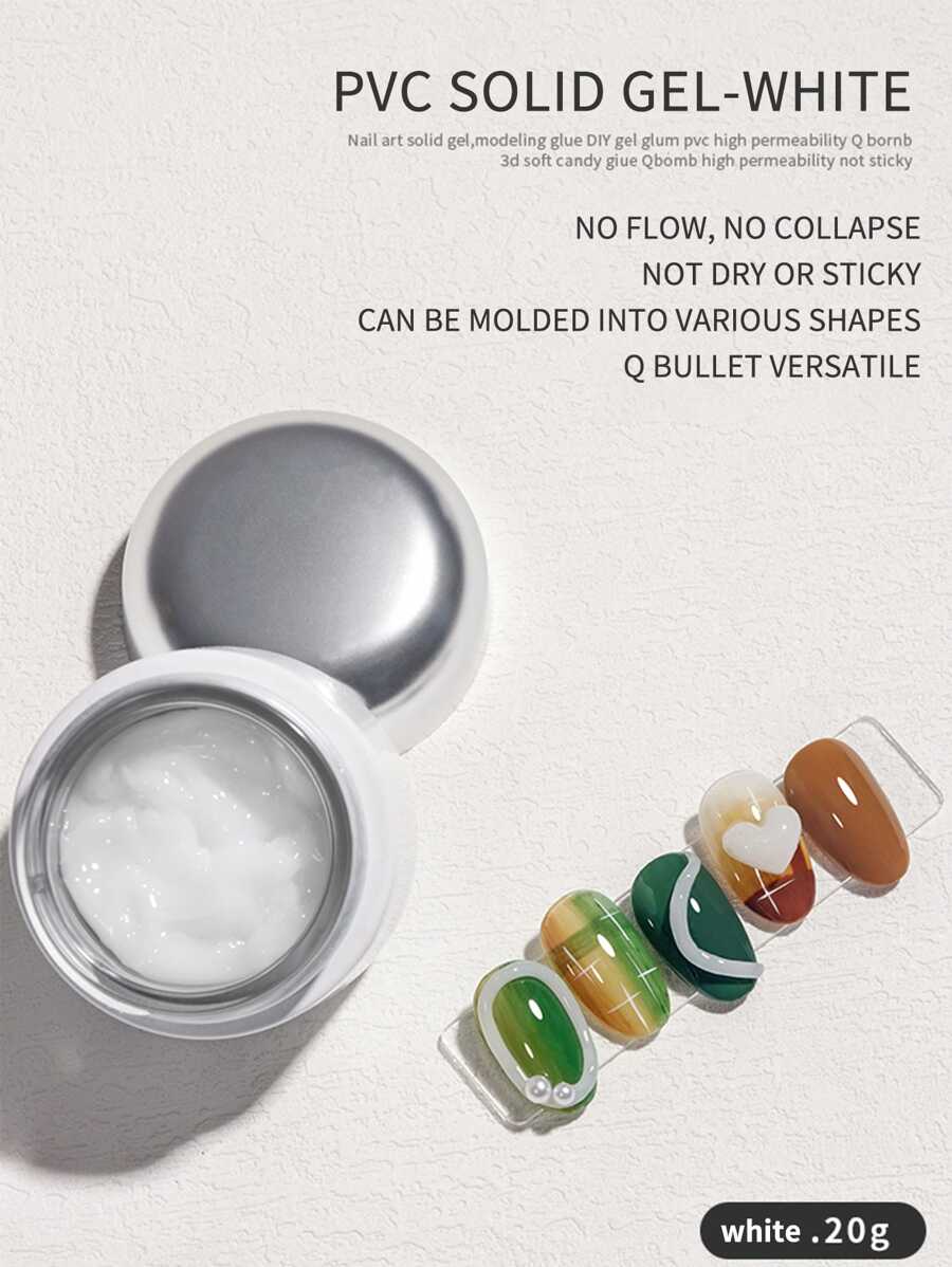 annies 20g/Bottle Clear Transparent Jelly Glue, PVC Solid Gel, Suitable For Nail Art Shop ...