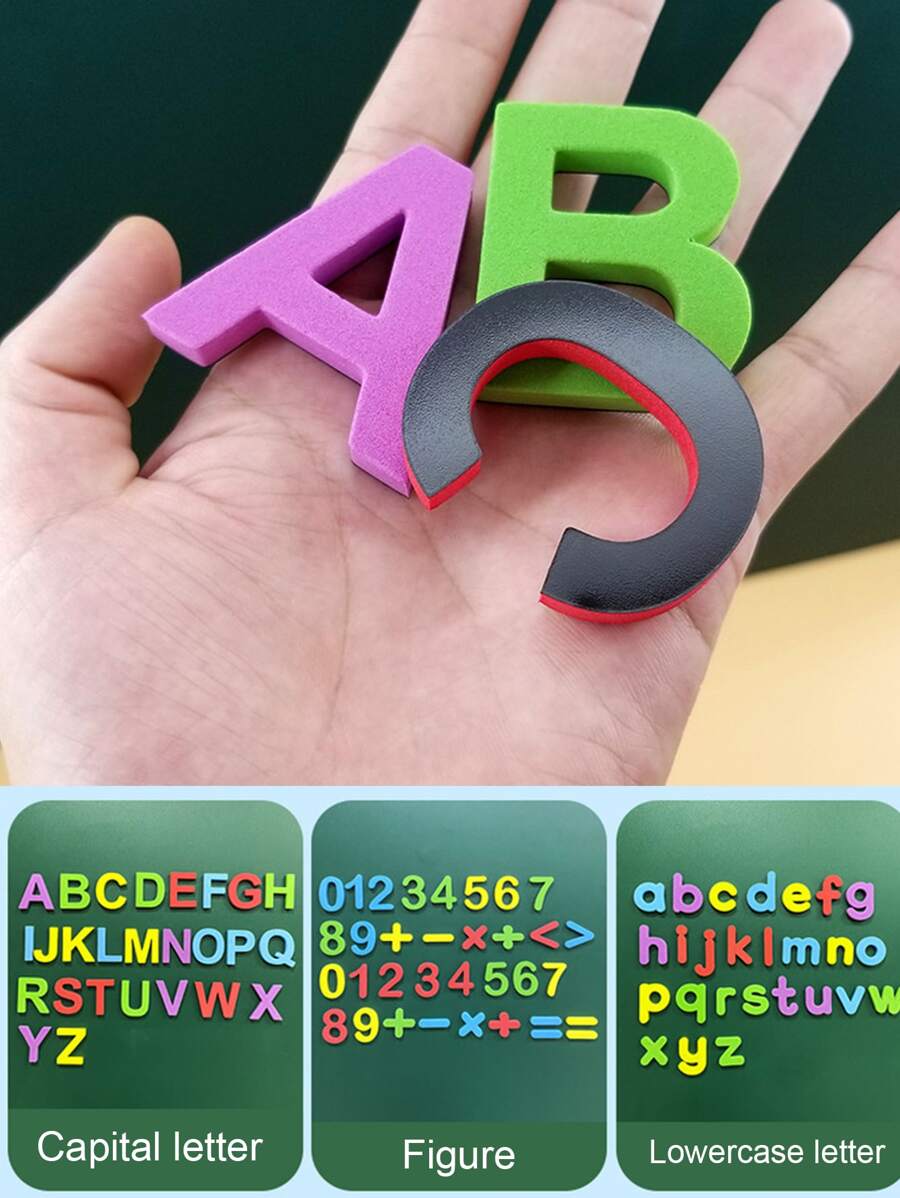 26 Pcs Random Color EVA Foam Magnetic Letters Upper And Lower Case ...