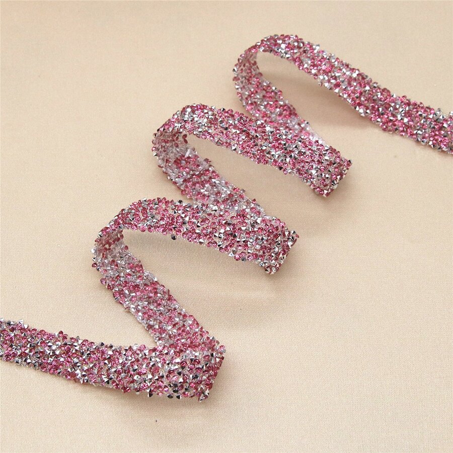 1pc Self-adhesive Resin Rhinestone Strip Clothing Accessory For Diy ...