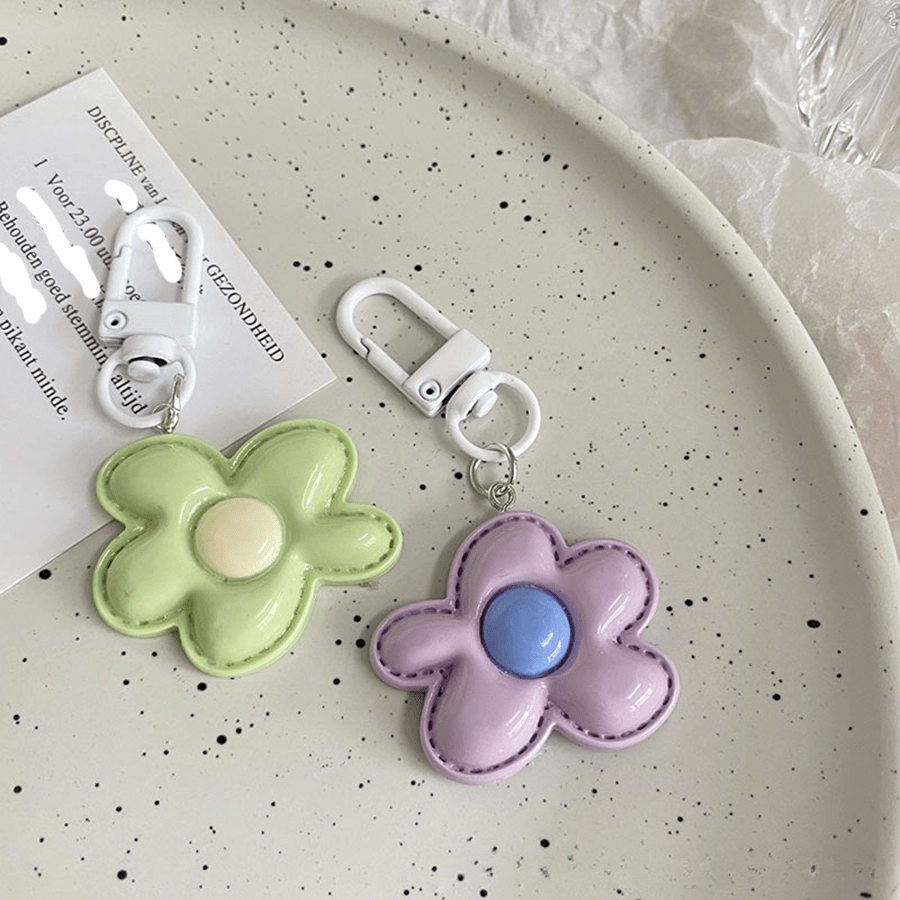 2pcs/set Random Colored Flower Keychains With Dopamine Accessory, Cute ...