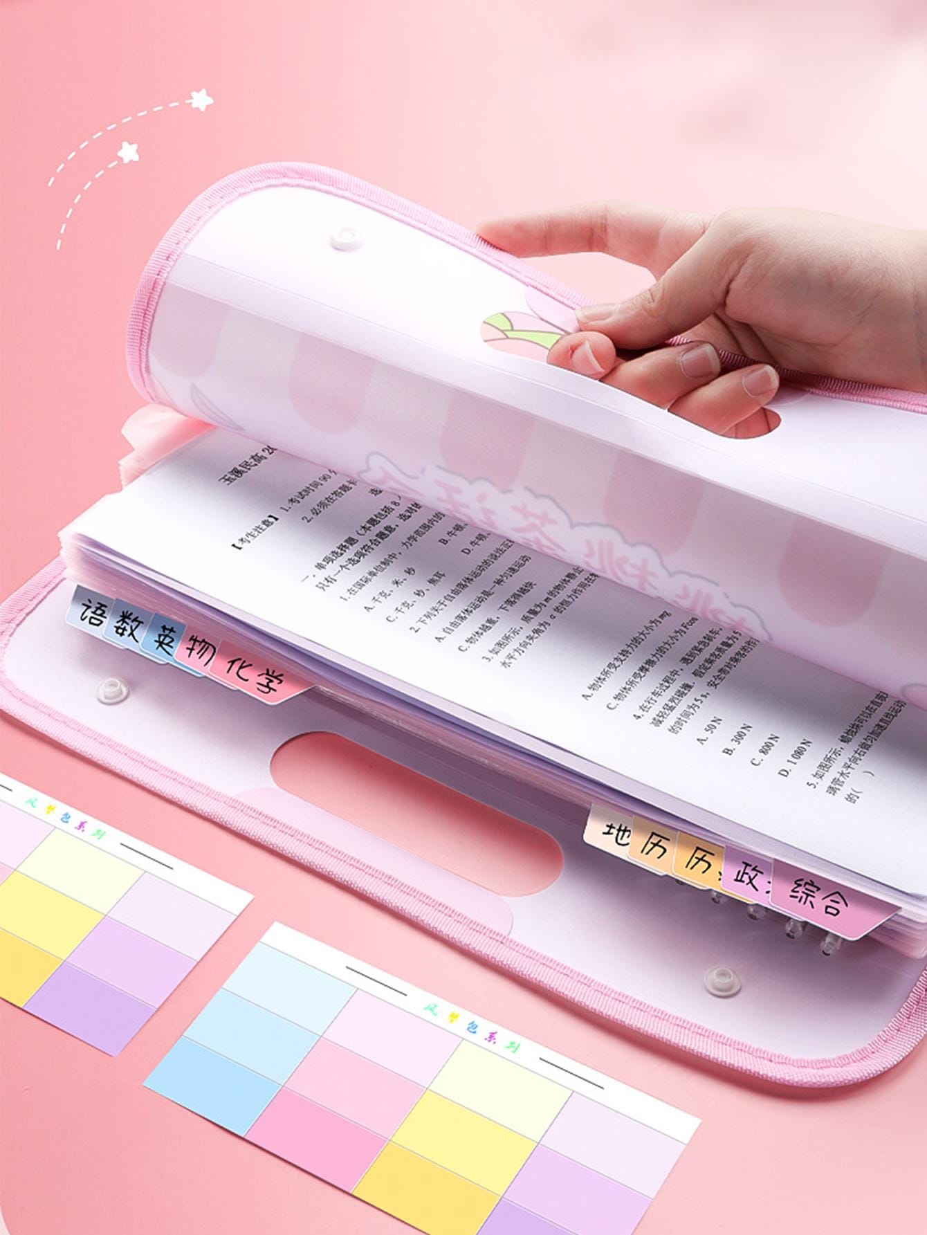 A4 Portable File Folder Exam Papers Organizer With Multiple Accordion Layers Horizontal Design