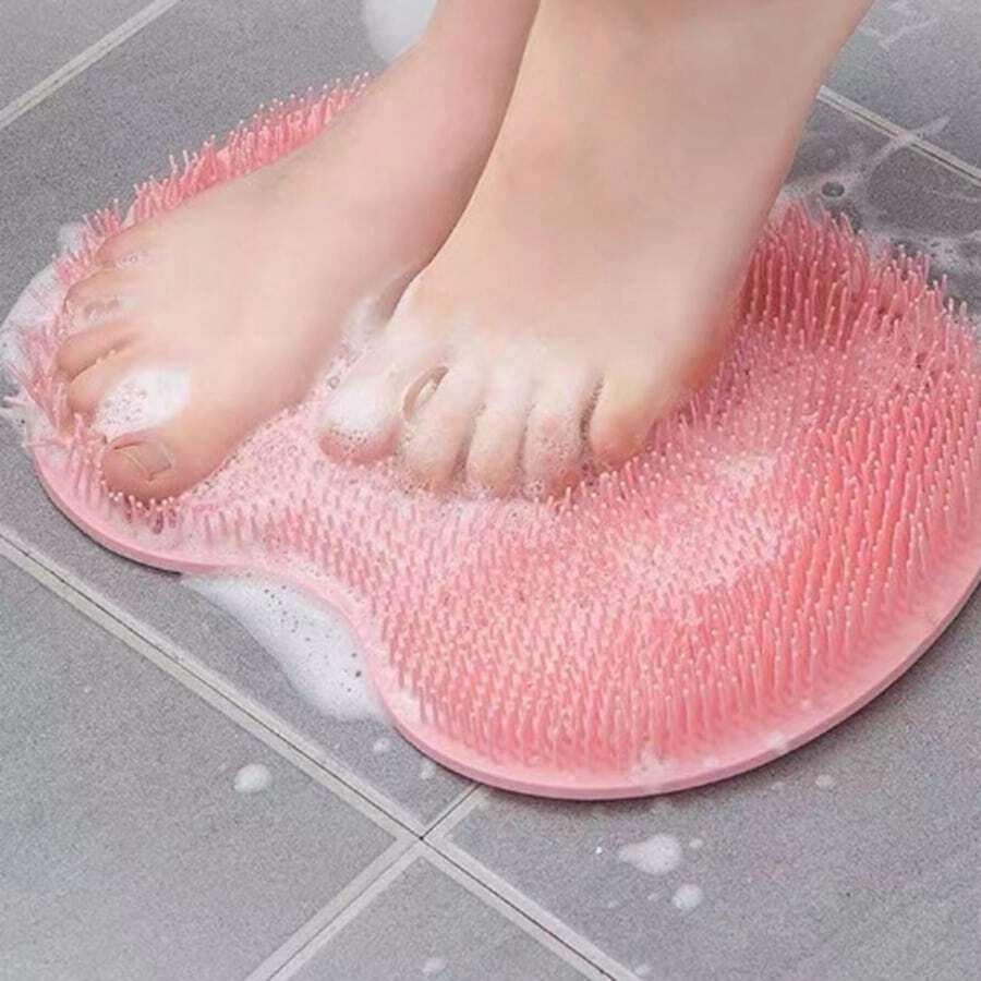 Silicone Foot Massage Mat For Bathroom, Lazy Bathing And Back Rubbing ...