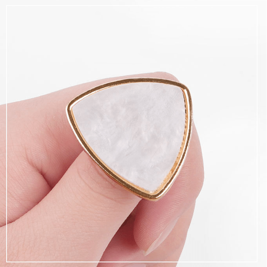 1 Pièce Nuancier De Couleur D'anneau En Forme De Triangle Blanc | Mode ...