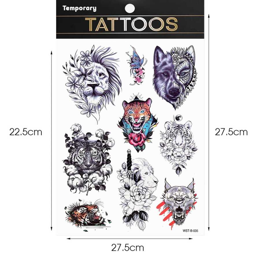 Large-Size Fake Tattoos That Look Real and Last Long Halloween Tattoos ...