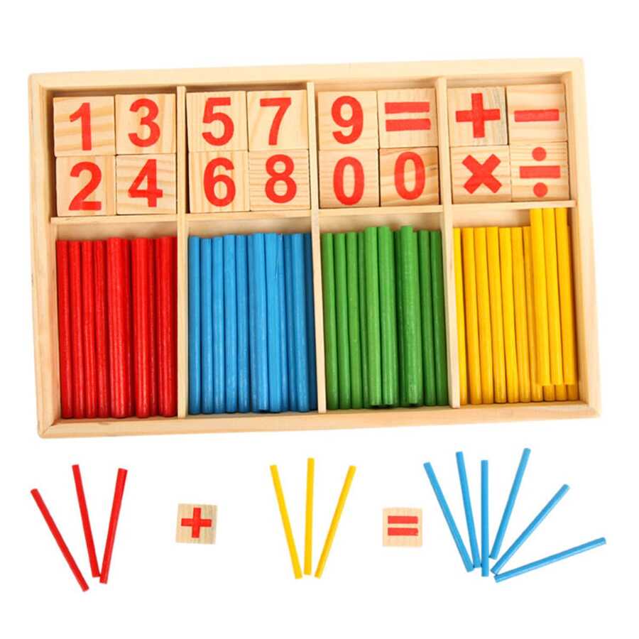 Math Learning Tool Counting Stick Set For Kindergarten And Primary ...