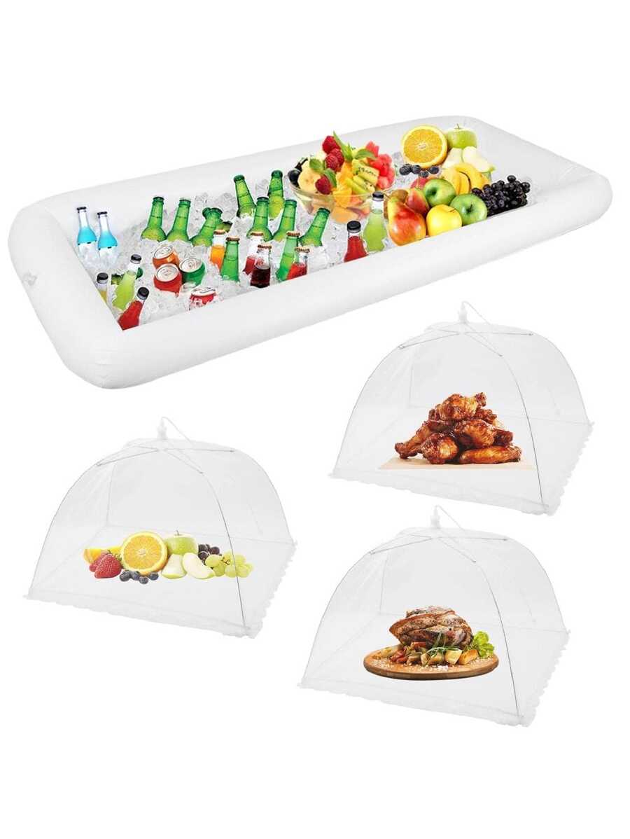 1*Inflatable Serving Bars and 3*Mesh Food Umbrella Cover Tent for ...