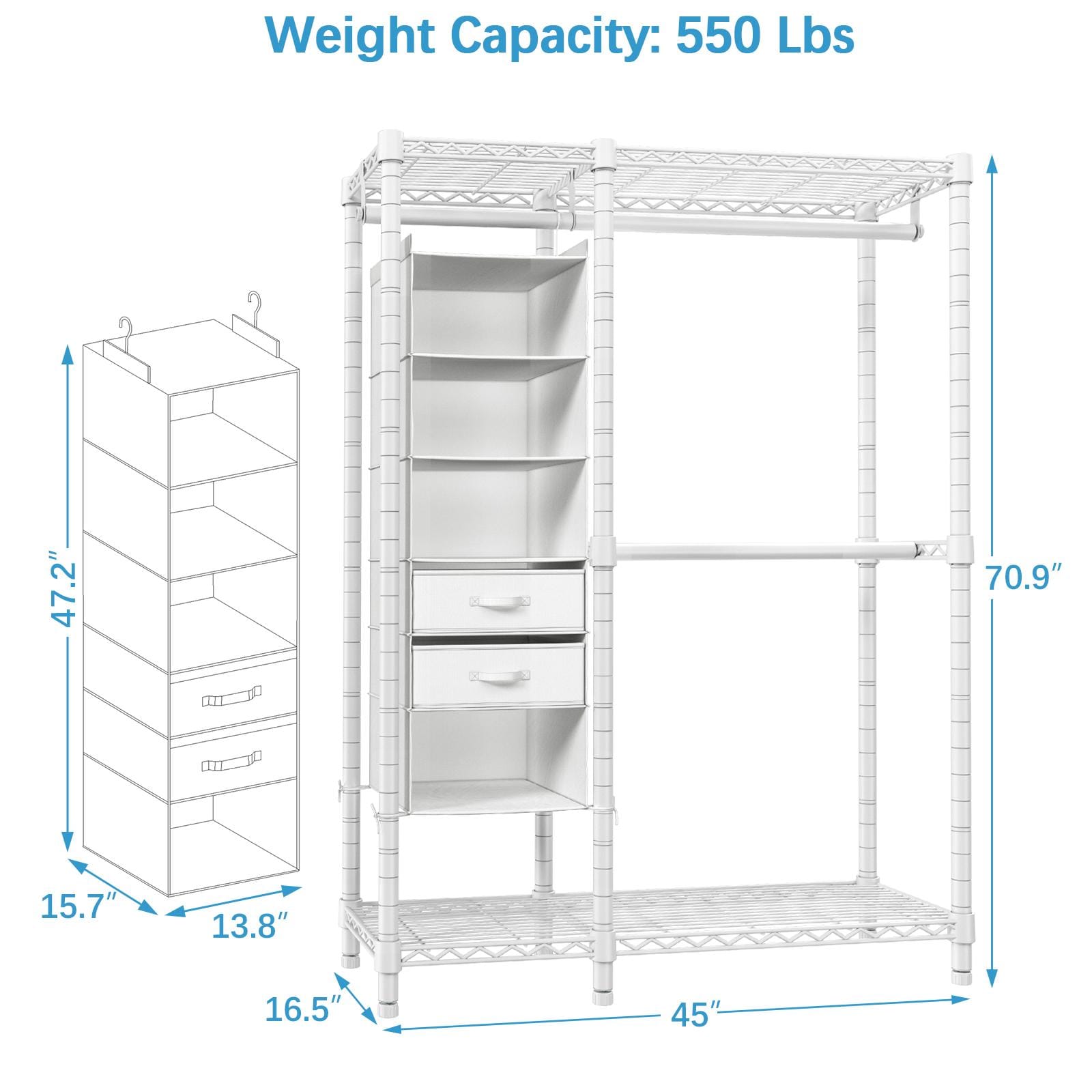 VIPEK V2E Wire Garment Rack Heavy Duty Clothes Rack for Hanging Clothes ...