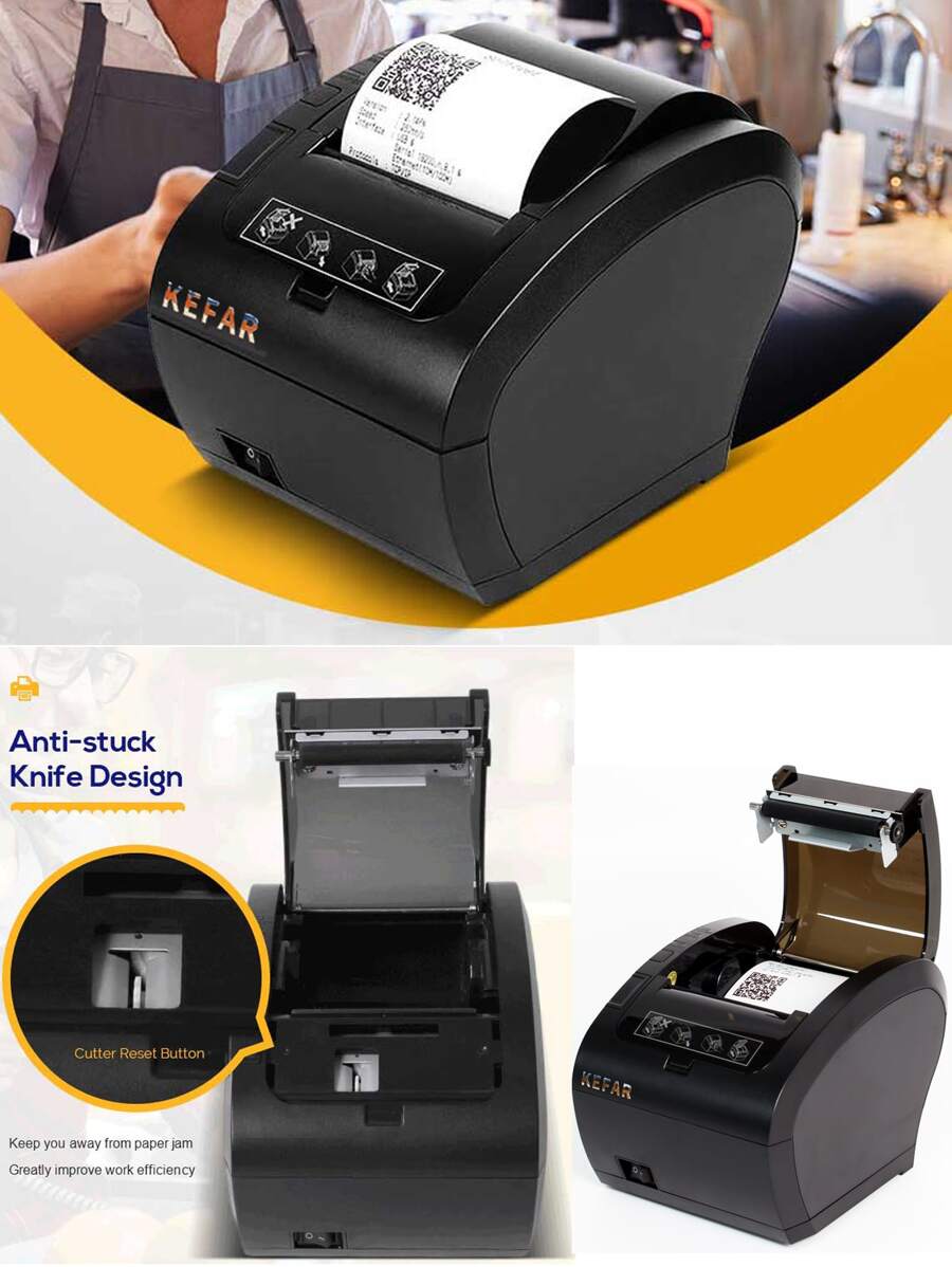 KR-306LS USB+LAN+RS232 80mm High Speed 300mm/s POS Thermal Receipt ...