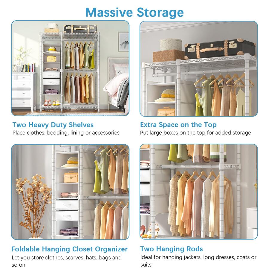 VIPEK V2E Wire Garment Rack Heavy Duty Clothes Rack for Hanging Clothes ...