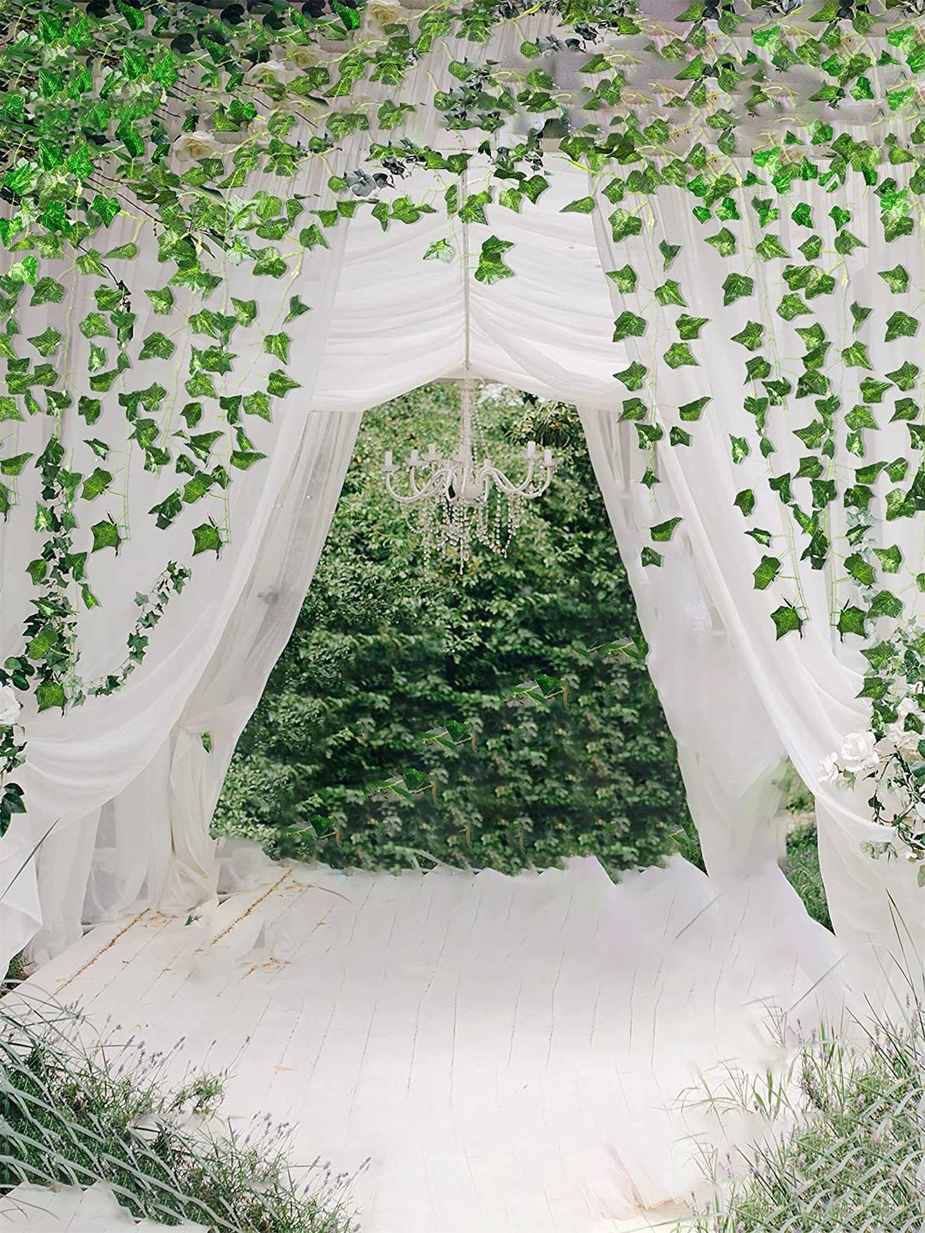 Wedding 12pcs Artificial Sweet Potato Vine, Artificial Ivy, Vine With ...