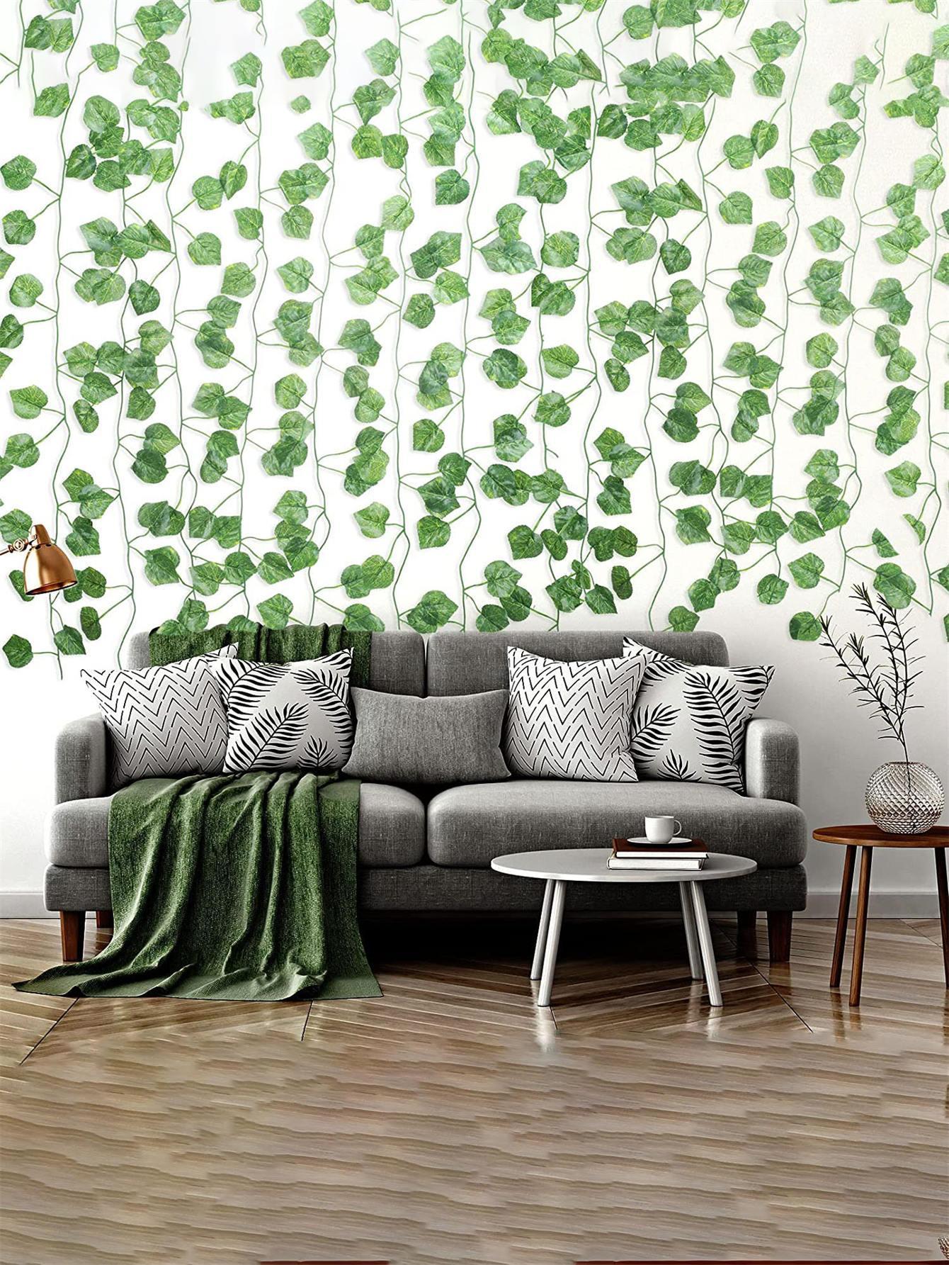 Wedding/home Decoration 12pcs Artificial Grape Ivy & Fake Ivy Leaves ...