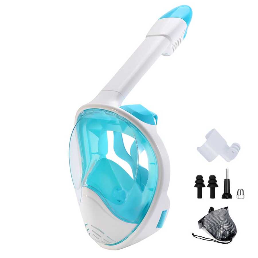 1set Adults' Full-Face Anti-Fog & Anti-Leak Diving Mask With Camera ...