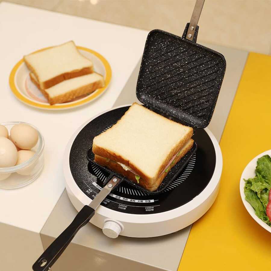 Hot Sandwich Maker, Grilled Panini Press With Detachable Non-Stick Pans ...