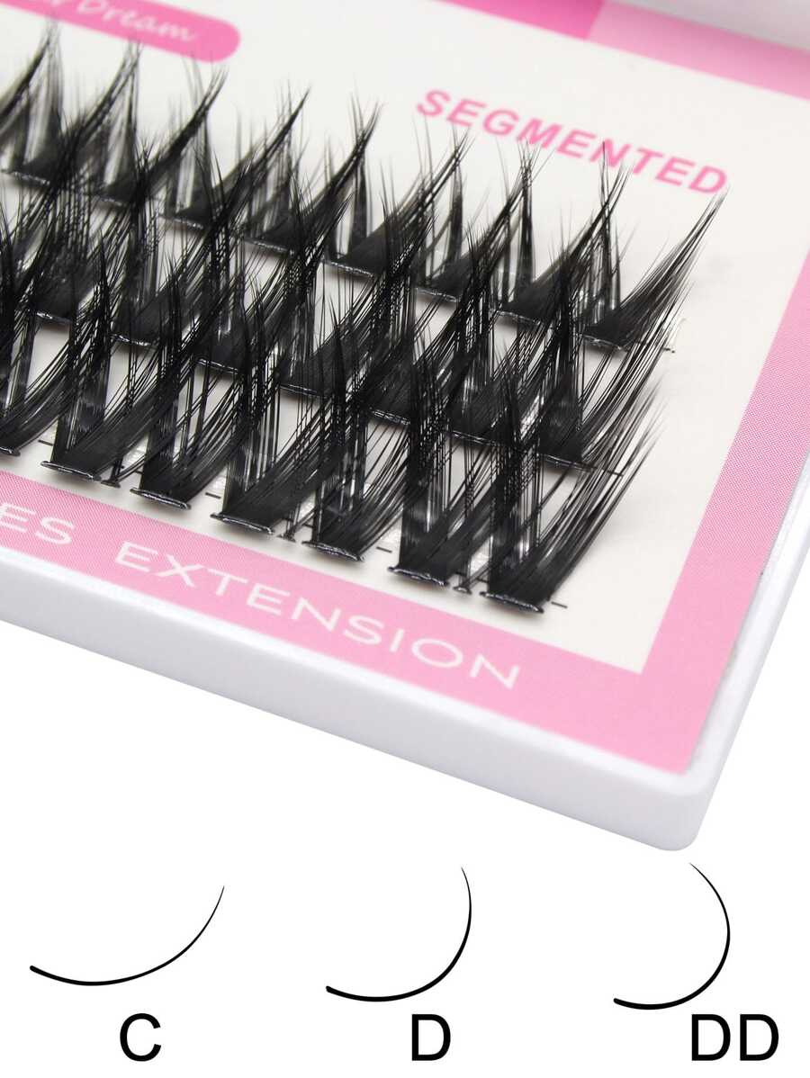 Diy Individual Eyelash Extensions 3 Rows (56 Buds) 12/14/16mm Mix ...