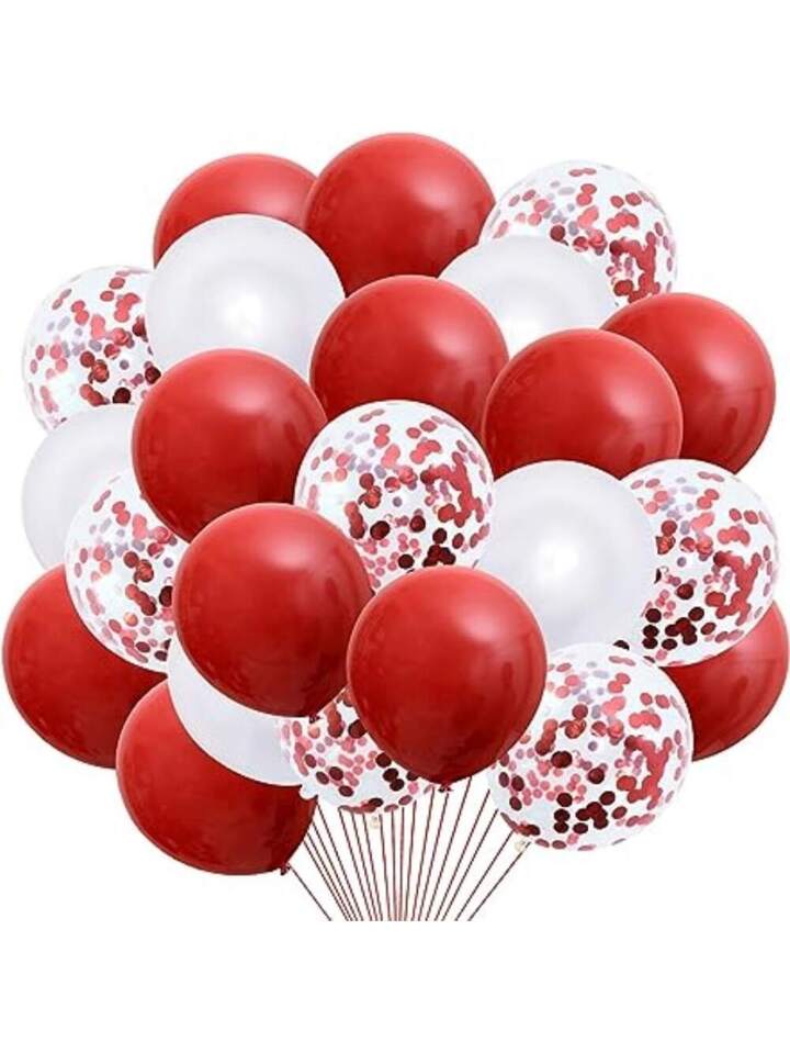 Red And White Balloons Png