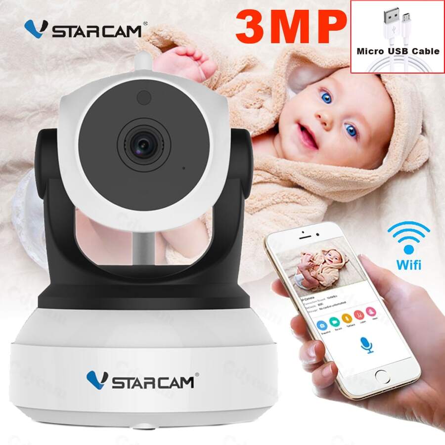 Vstarcam C24S HD 3MP Wifi IP Camera Micro USB Cable Power Supply Eye4 ...