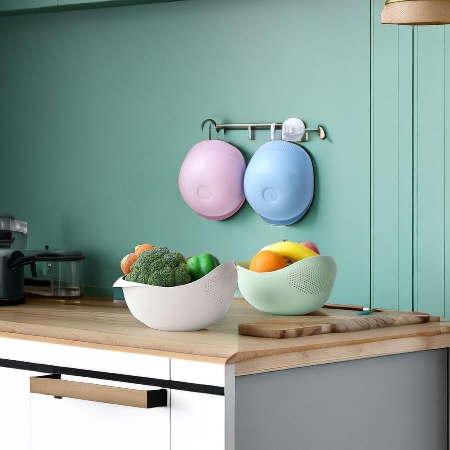 Kitchen Multi-Functional Rice Washing Basket Washing Slouchy Supplies ...