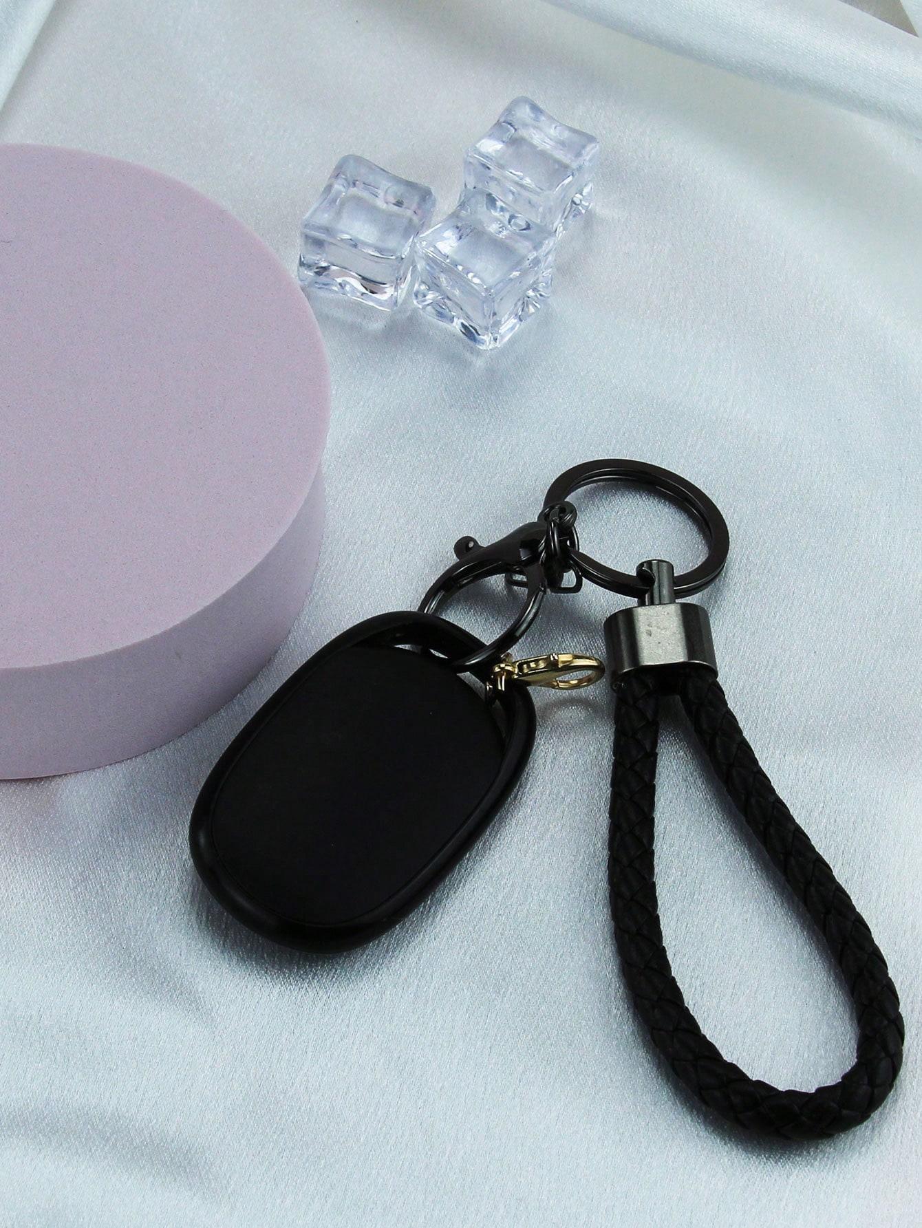 1pc Women's Portable Fashionable Black Braided Stripe Keychain | SHEIN USA