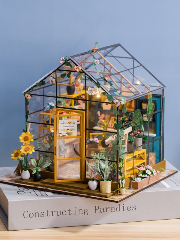 Doll House Kit, Diy Miniature Flower House 3d Puzzle Assembly Building ...