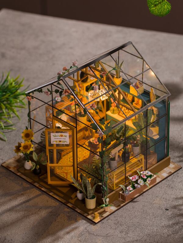 Doll House Kit, Diy Miniature Flower House 3d Puzzle Assembly Building ...