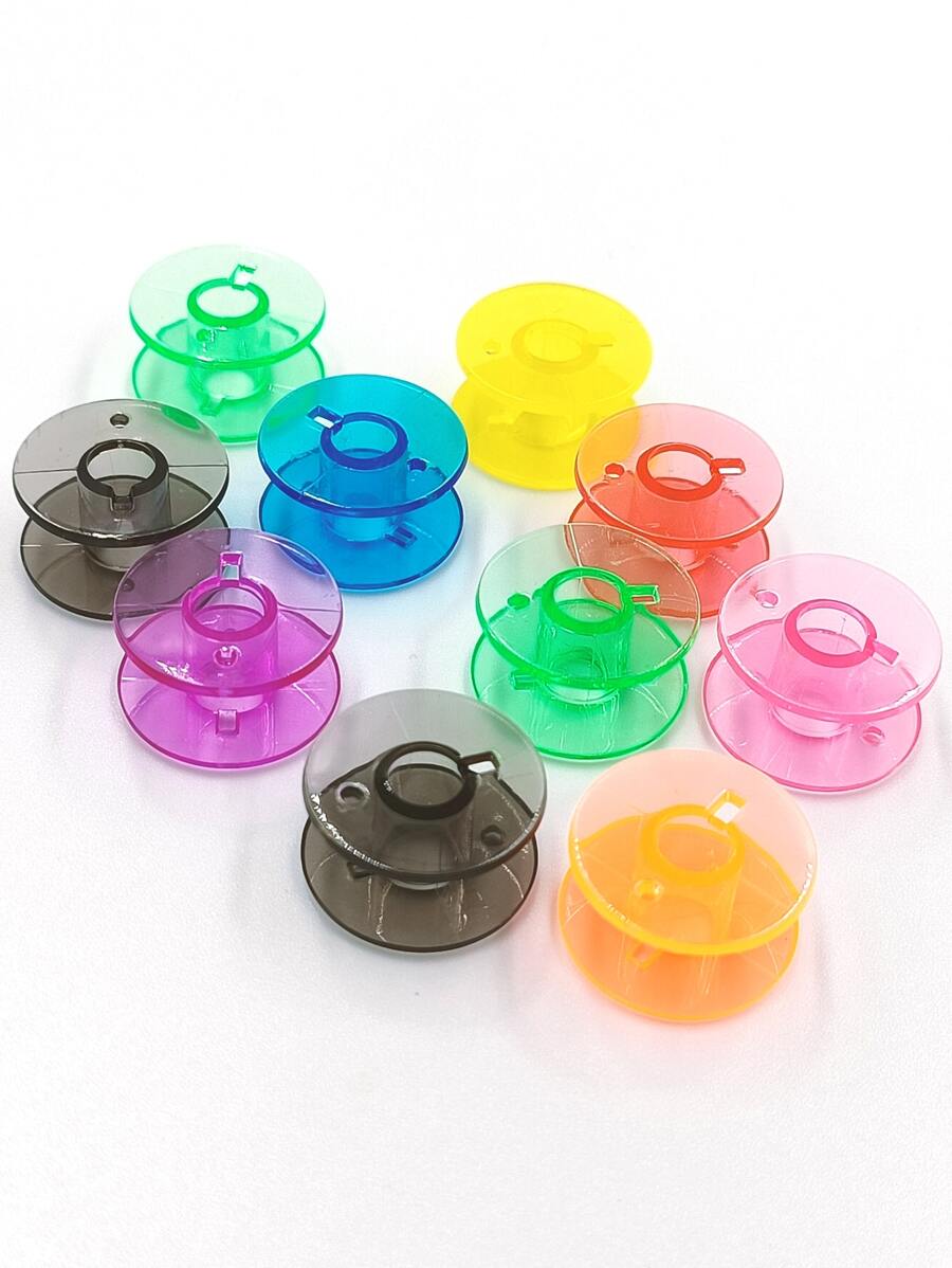 10pcs Universal Clear Plastic Bobbin For Sewing Machine With Diameter ...