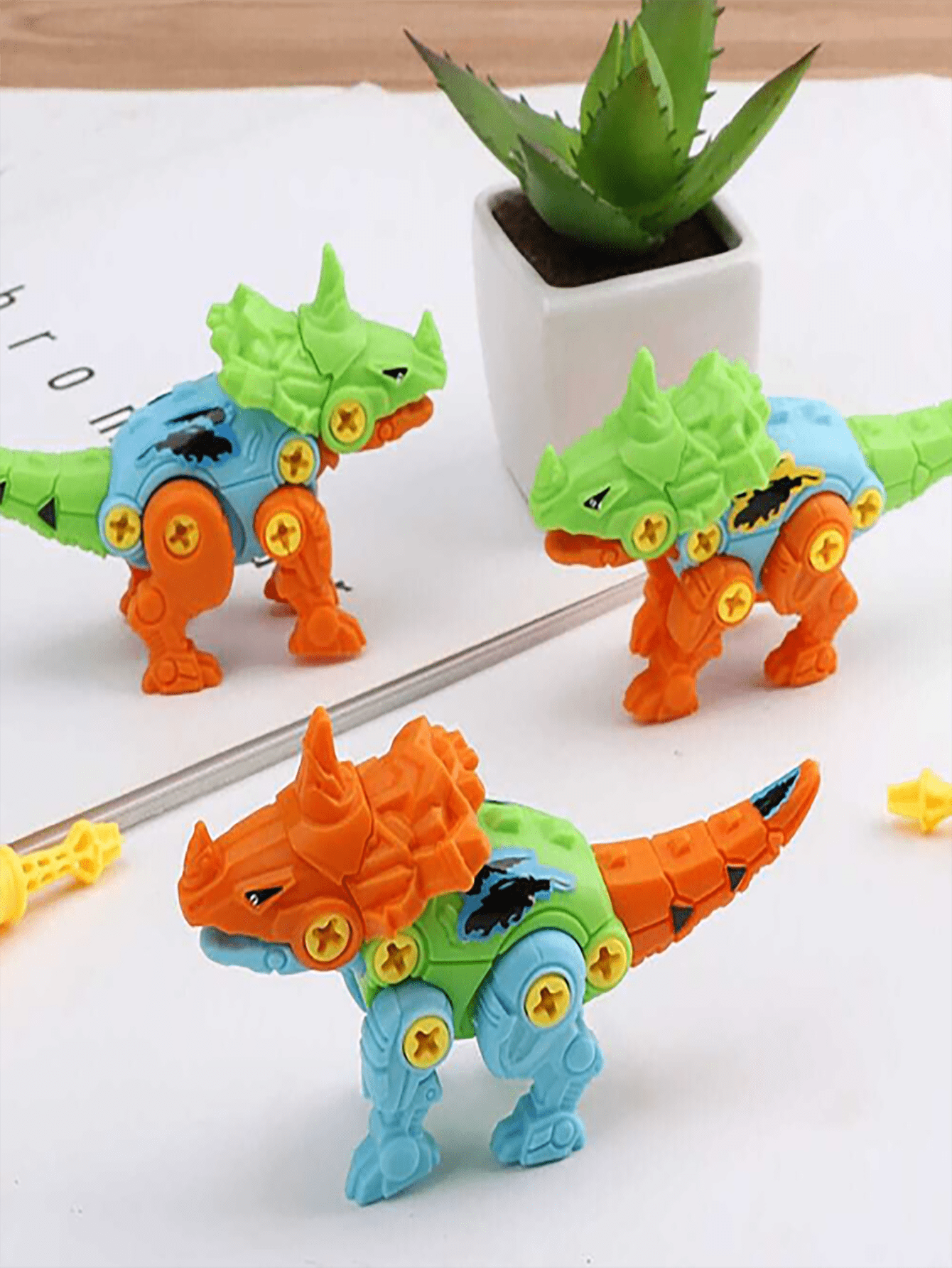 Kids' Diy Dinosaur Assembling Toy Set, Disassembling And Transforming ...