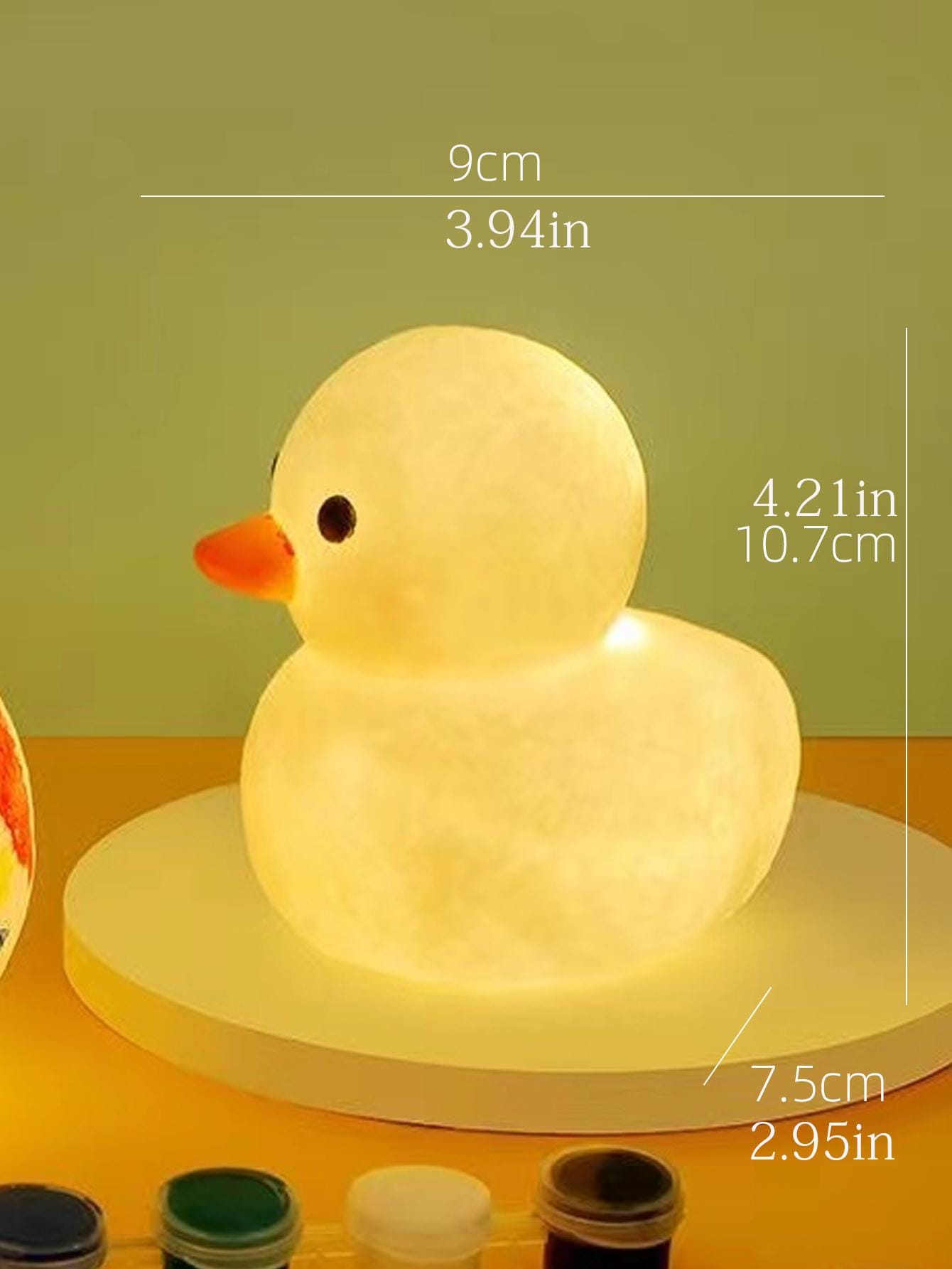 Bedroom Decorative Glowing Small Yellow Duck Night Light, Warm ...