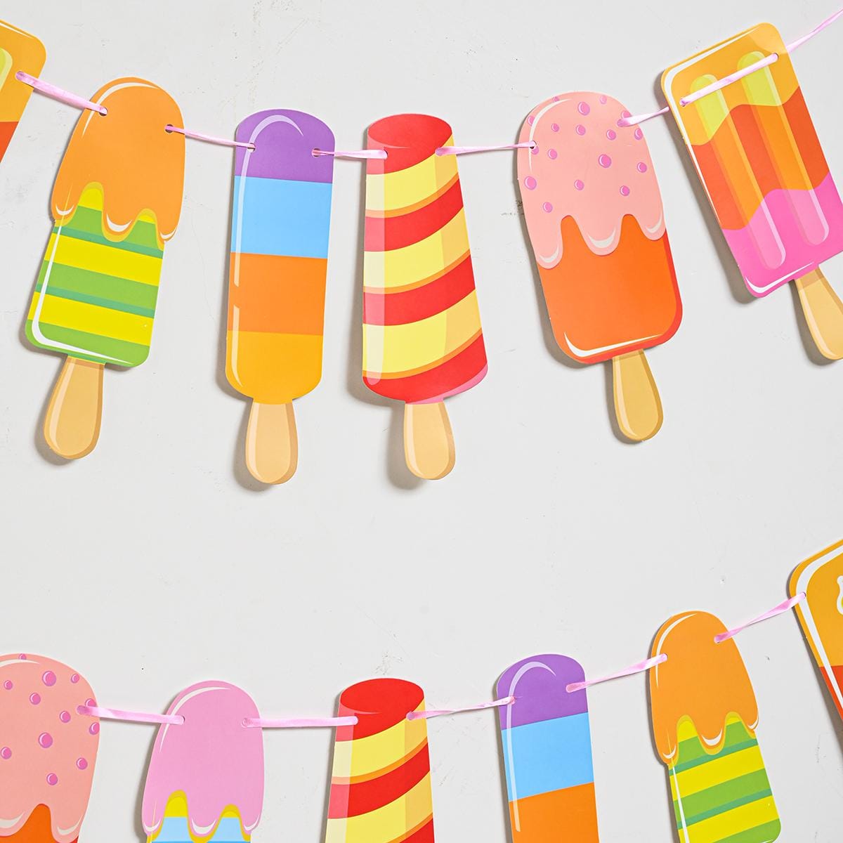 Ice Cream Themed Birthday Banner, Happy Birthday Banner With Ice Cream ...