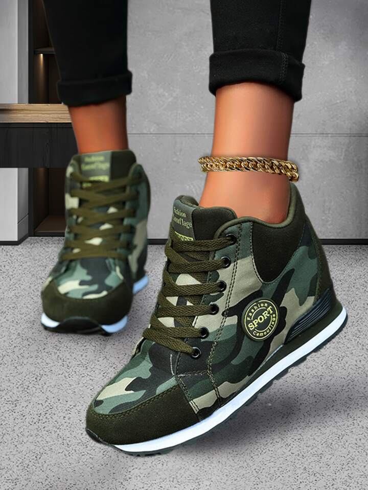 Camo Wedge Heels