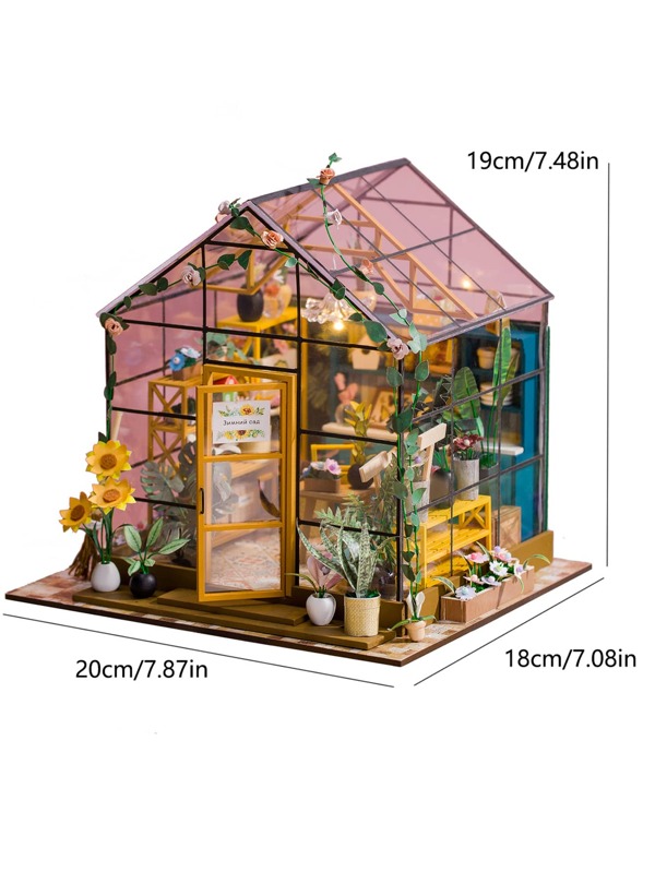 Doll House Kit, Diy Miniature Flower House 3d Puzzle Assembly Building ...