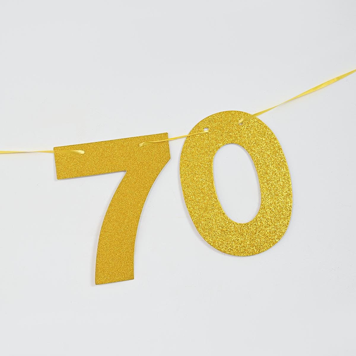 Glittering Happy 70th Birthday Banner With Letters Cheers To 70 Years ...