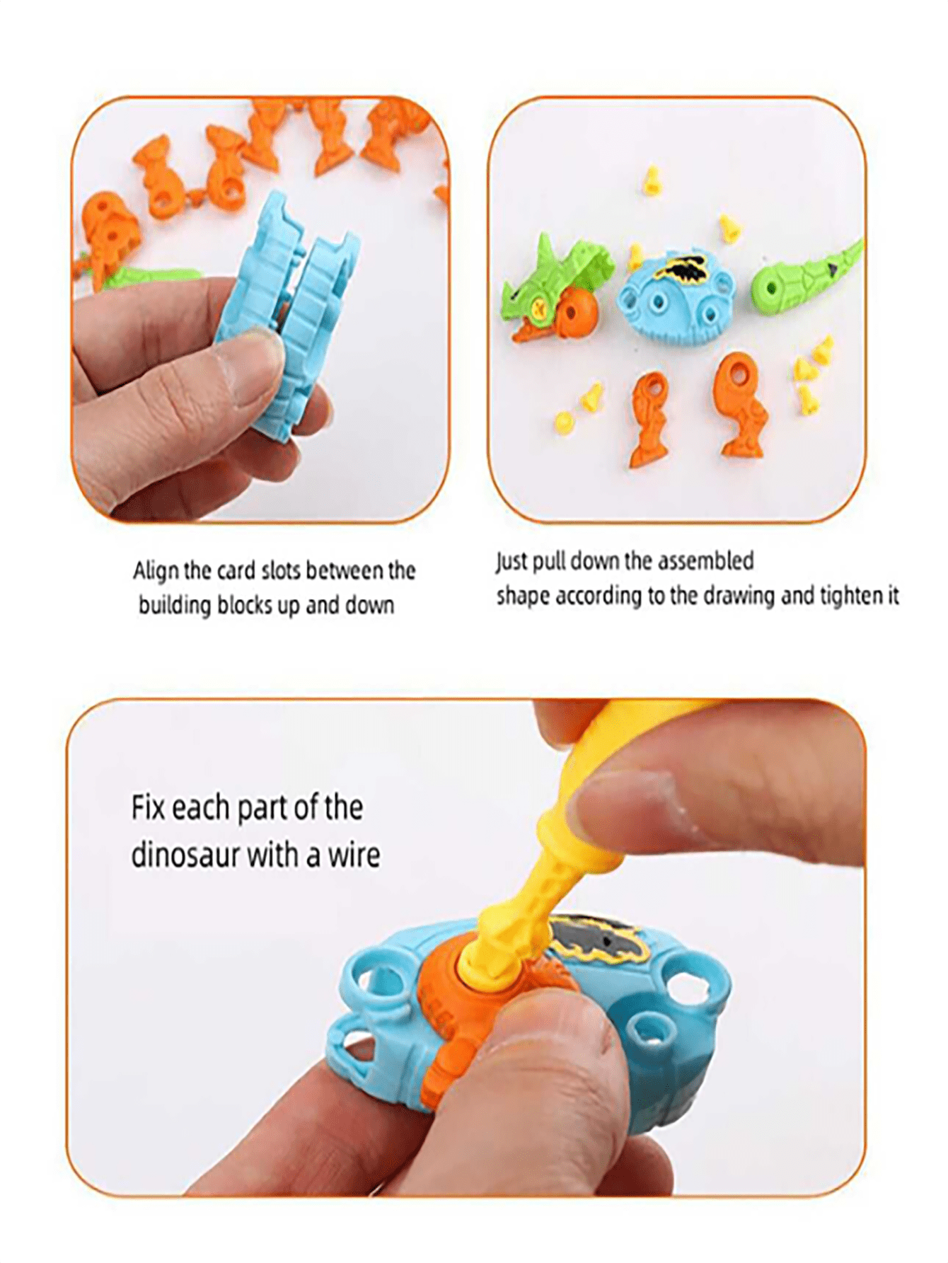 Kids' Diy Dinosaur Assembling Toy Set, Disassembling And Transforming ...